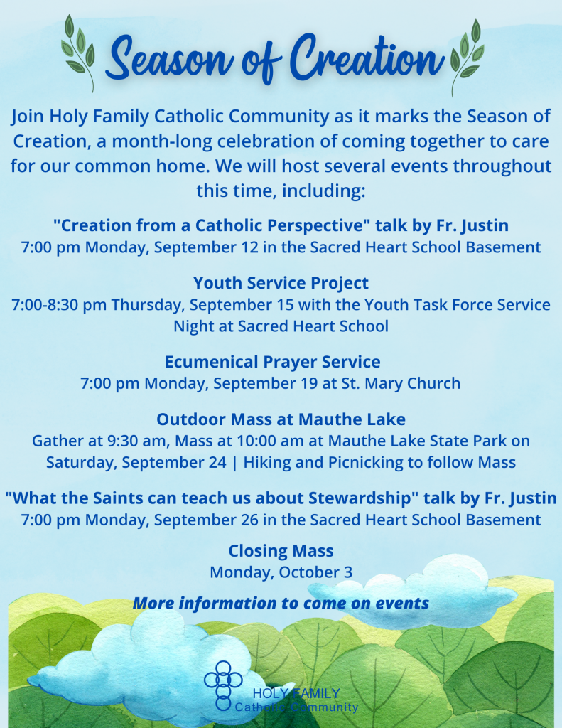 Season of Creation: "What the Saints can teach us about Stewardship ...