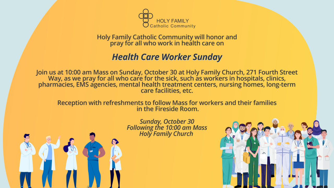 Health Care Worker Sunday - Holy Family Catholic Church