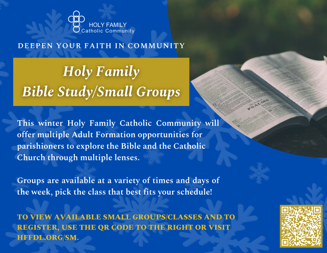 Small Groups & Bible Study - Holy Family Catholic Church