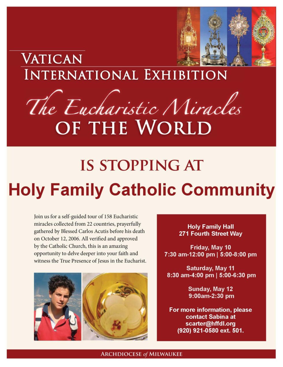 Vatican International Exhibition: The Eucharistic Miracles of the World ...