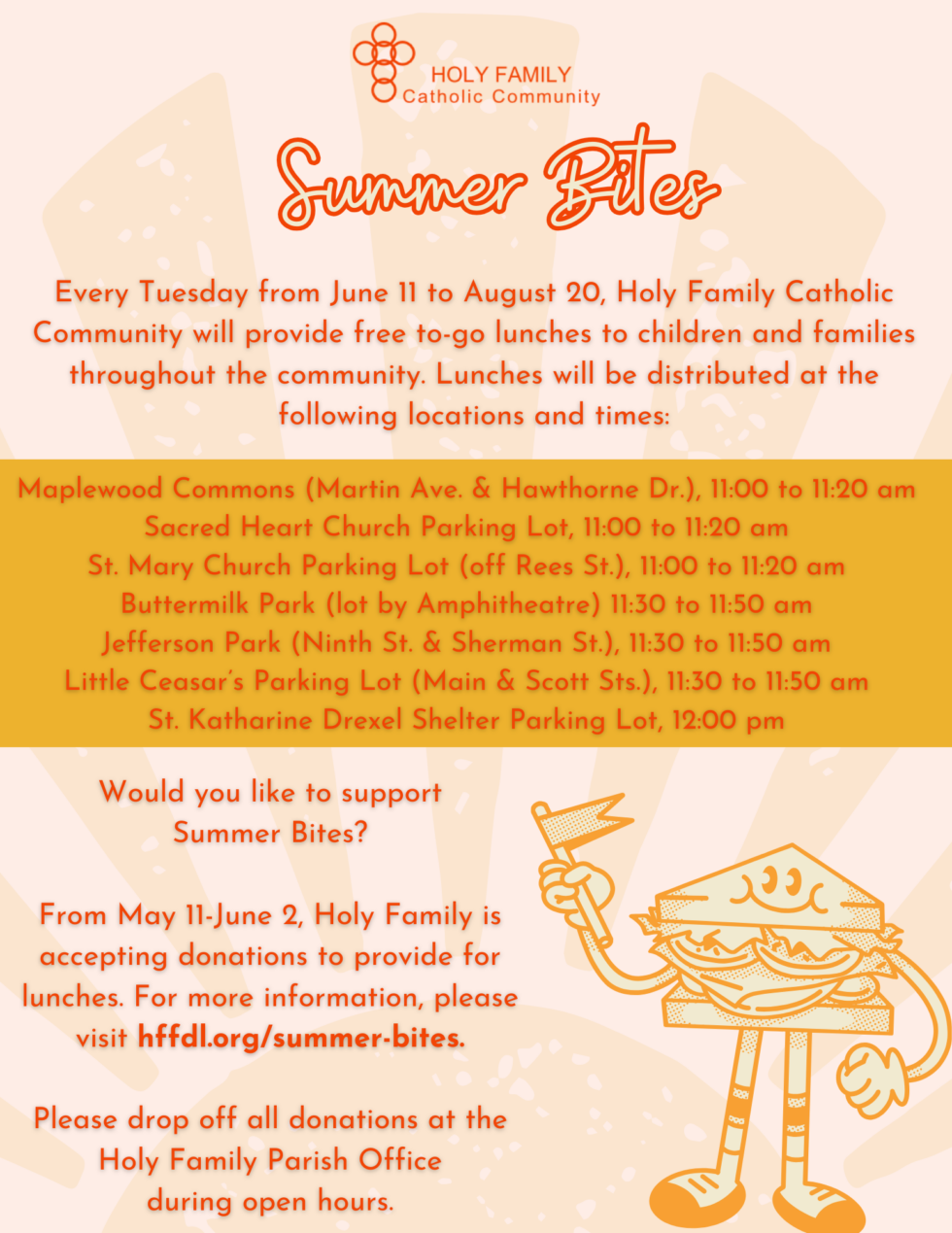 Summer Bites & Blessed Bites - Holy Family Catholic Church