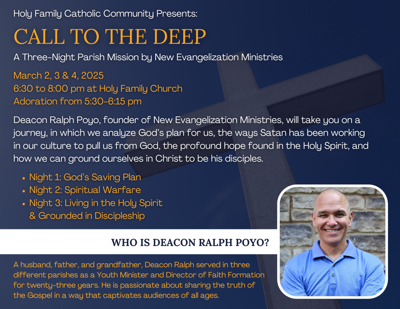 Holy Family Parish Mission: Call to the Deep - Holy Family Catholic Church