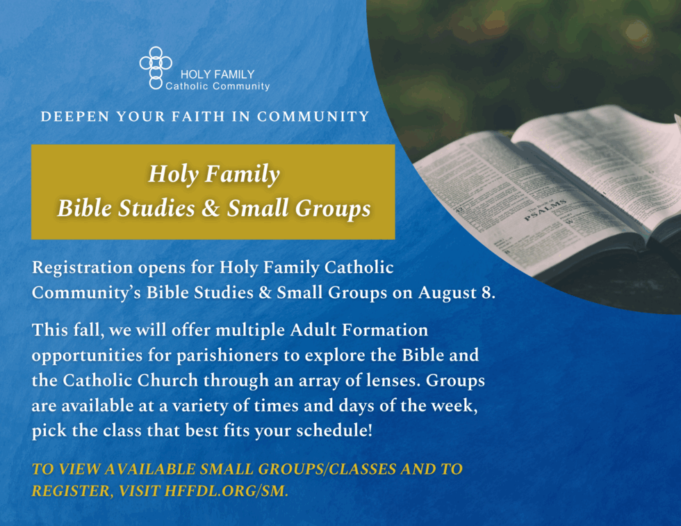 Small Groups & Bible Study - Holy Family Catholic Church